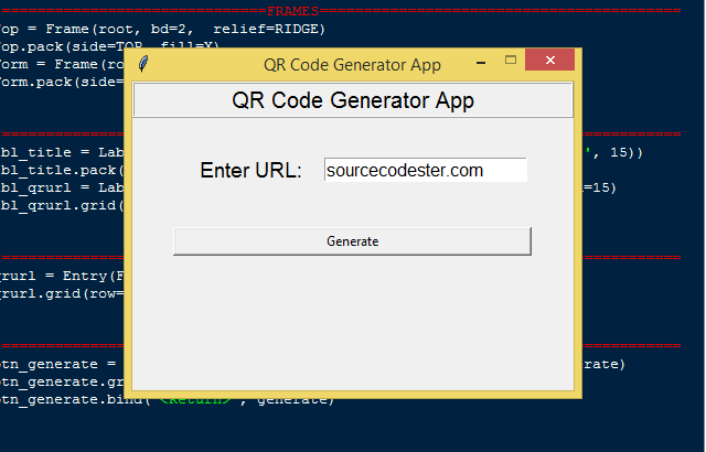 Simple Qr Code Generator App In Python Free Source Code Sourcecodester
